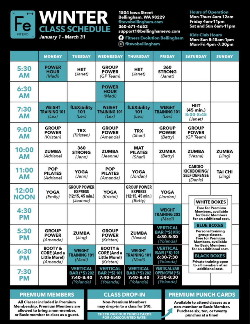 Group X - Class Schedule - Fitness Evolution Bellingham