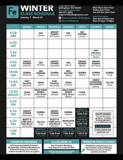 Group X - Class Schedule - Fitness Evolution Bellingham